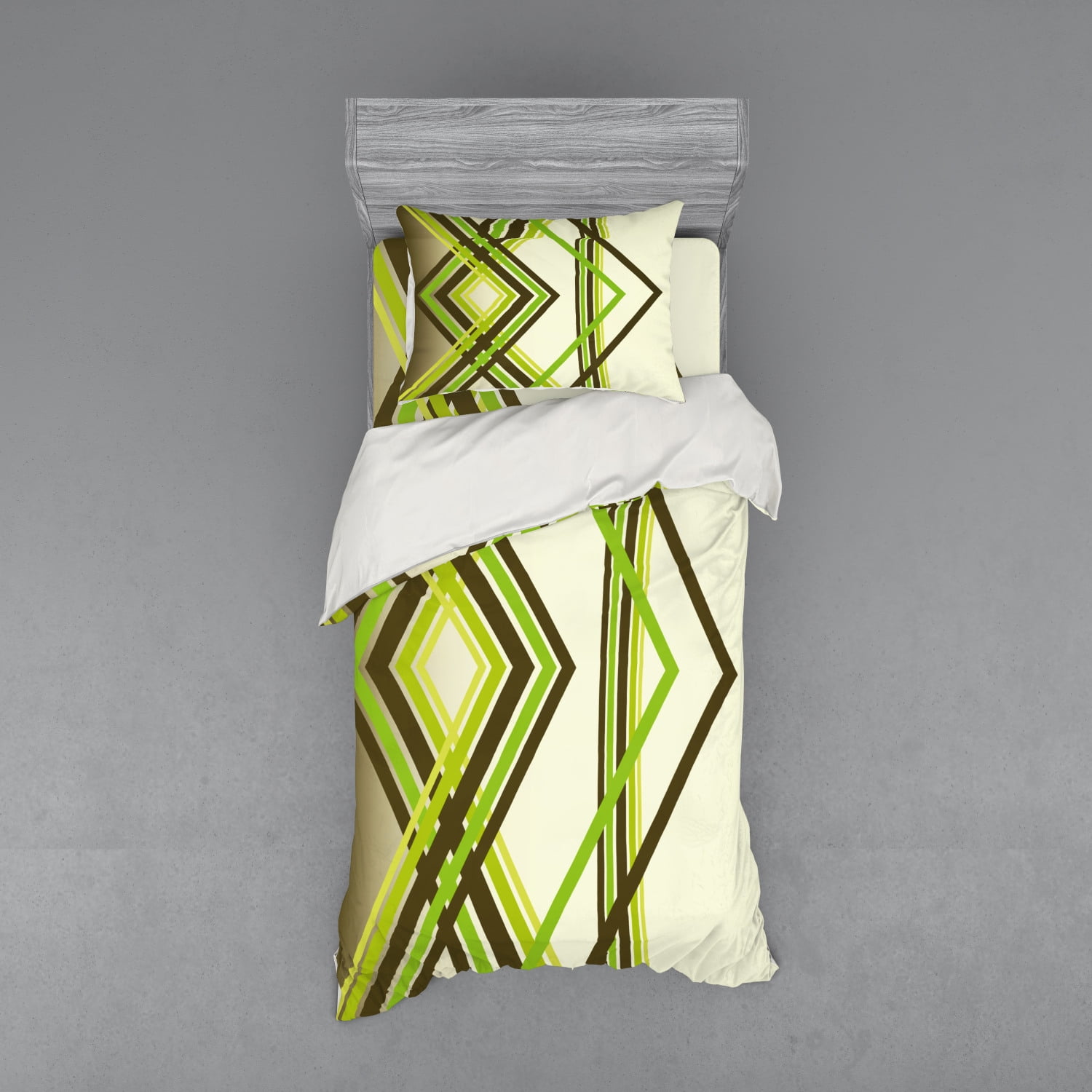 Abstract Duvet Cover Set, Geometric Diamond Shape Bands in Various ...