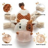 Sedioso Lightweight Cow Design Dog Toy, Squeaky Plush with Crinkle ...