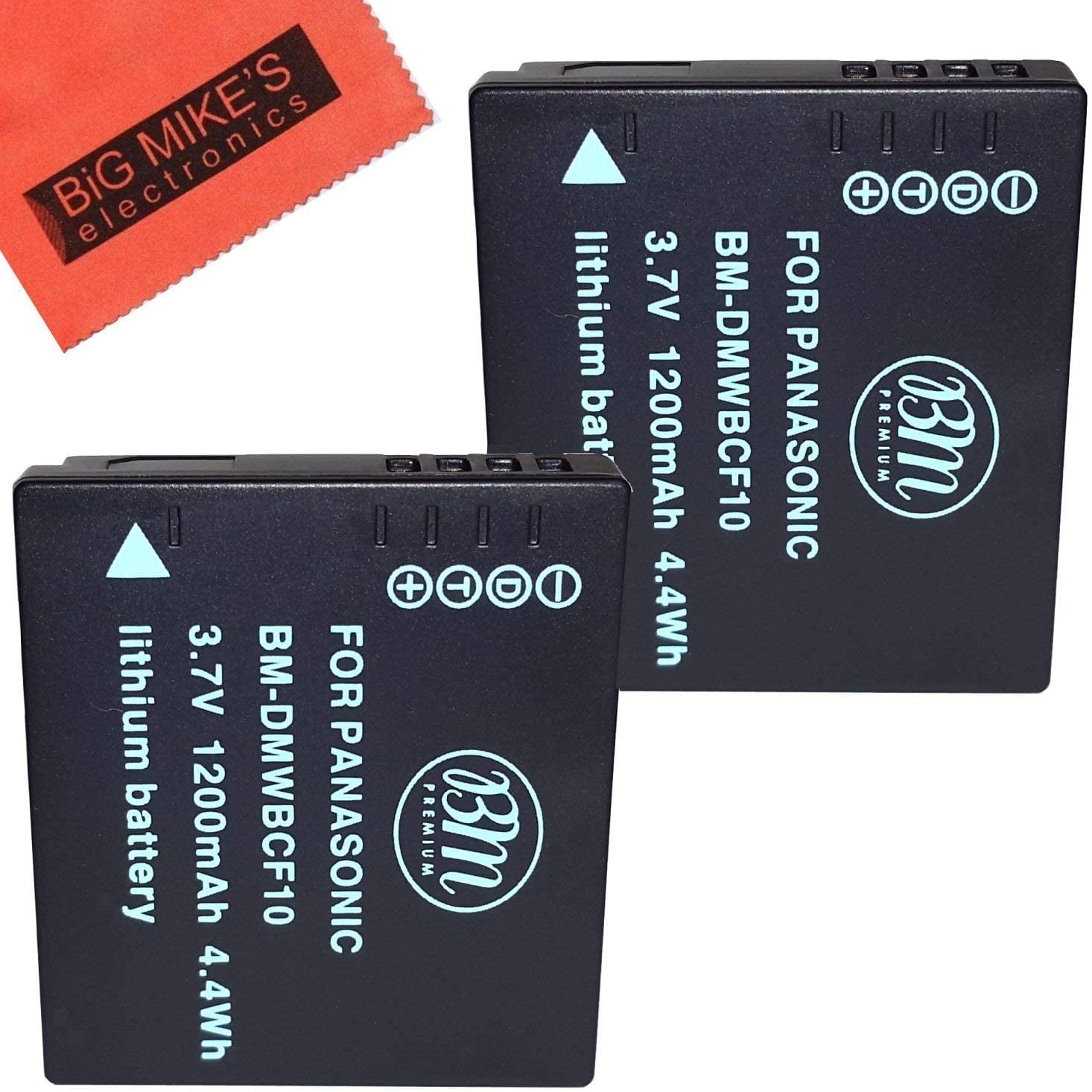 Pack of 2 DMW-BCF10 Batteries for Panasonic Lumix DMC-TS2 DMC-TS3 DMC ...