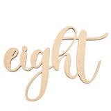Krafty Supply Wood Number Word Eight, 12" Wide, 1/8" MDF, Wood Numbers ...