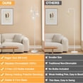 Dimmable Industrial Floor Lamp with 3 Edison LED Bulbs and Teardrop ...