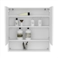 24.8-Inch Wide Double Door Medicine Cabinet, Louvered Style, Engineered ...