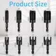 8 Pack Wood Plug Cutter Drill Bit Set, Straight and Tapered Taper ...