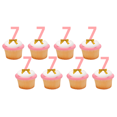 24pk Celebrate 70th Birthday Edible Cupcake Decoration Toppers / Picks ...