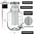 1 Gallon Cold Brew Coffee Maker - 3rd Generation Fine Mesh Filter ...