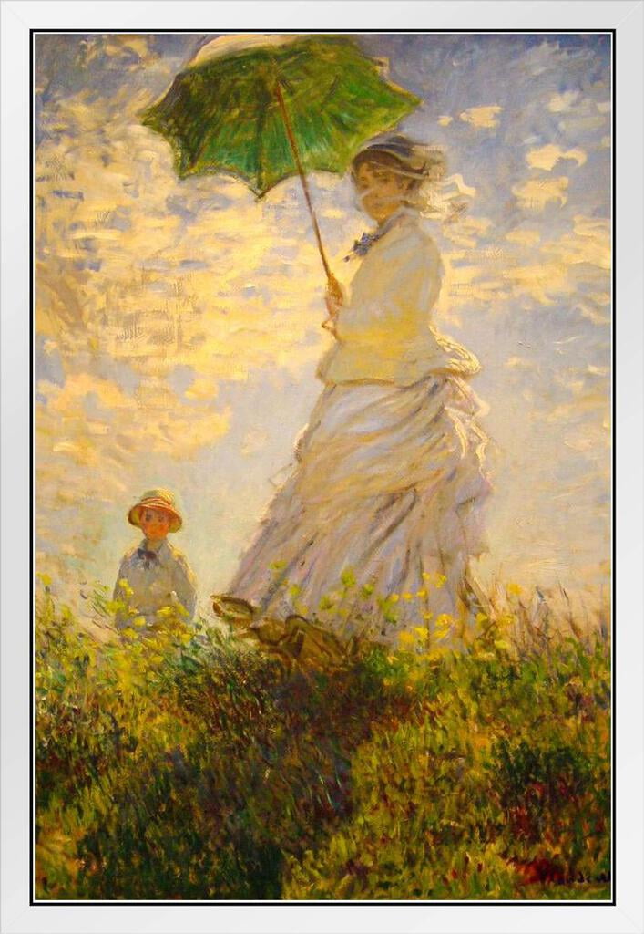 Claude Monet Poster Woman With Parasol 1875 Madame Monet and Her Son ...