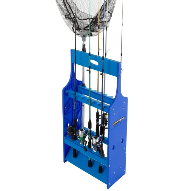 Wakeman Fishing Rod Rack - Plastic Floor Storage Holder, Organizer ...