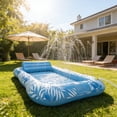 PanAdventure Inflatable Tanning Pool Float for Adults with Sprinkler ...