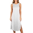 Akafmk Tshirt Nightgowns for Women Casual Pajamas Dress Crew Neck ...