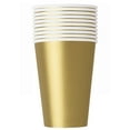 Solid Color Paper Party Cups, 12 oz, Matte Gold, 10ct - Walmart.com