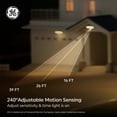 GE Outdoor Security LED Floodlights, Adjustable 3-Head Light with ...