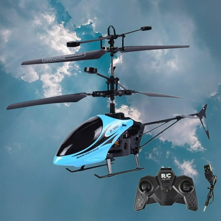 2 Channel Remote Control Helicopter Glider Model Toys Plane for Adults ...