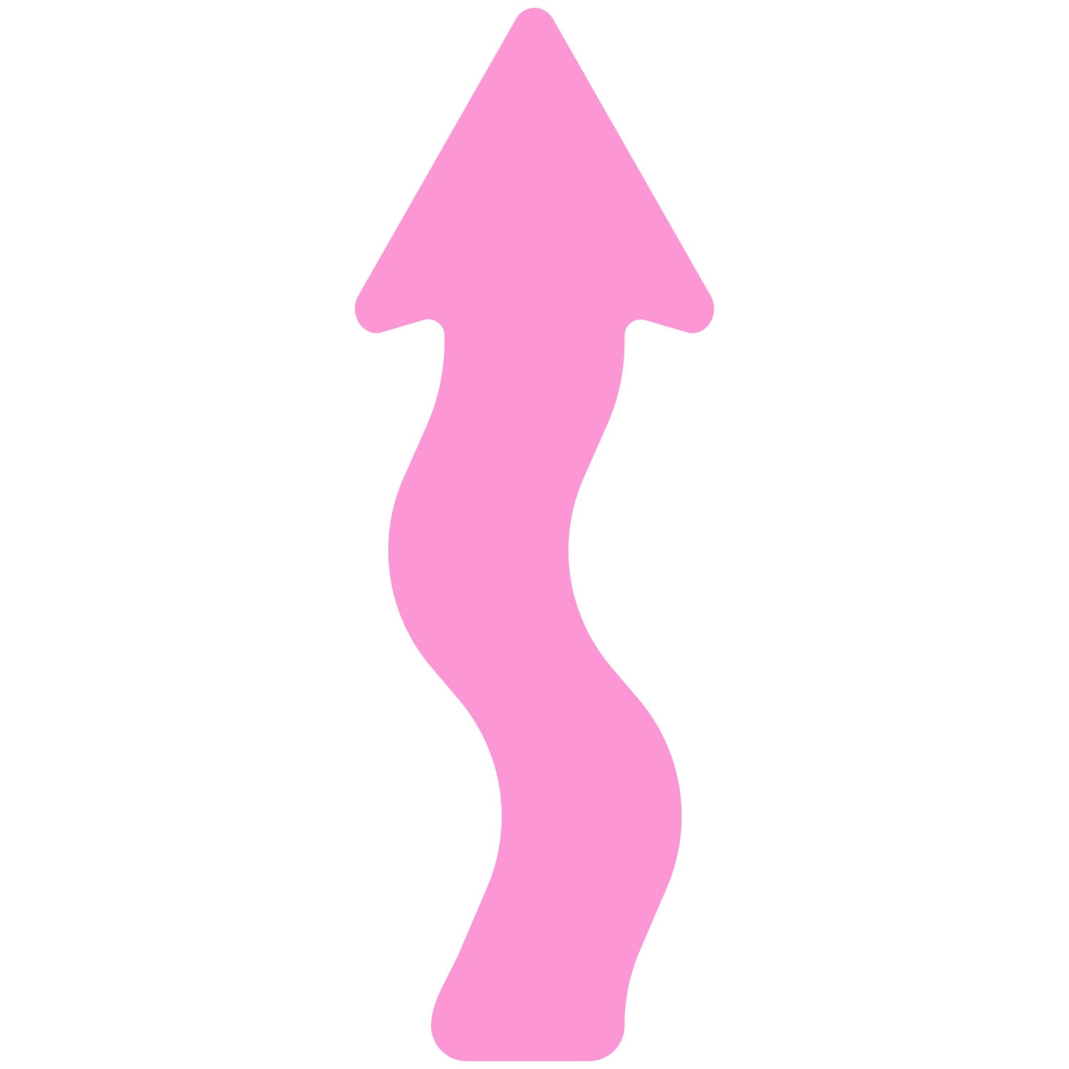 LiteMark 11 Inch Pink Adhesive Curly Arrow Decal Stickers for Floors ...