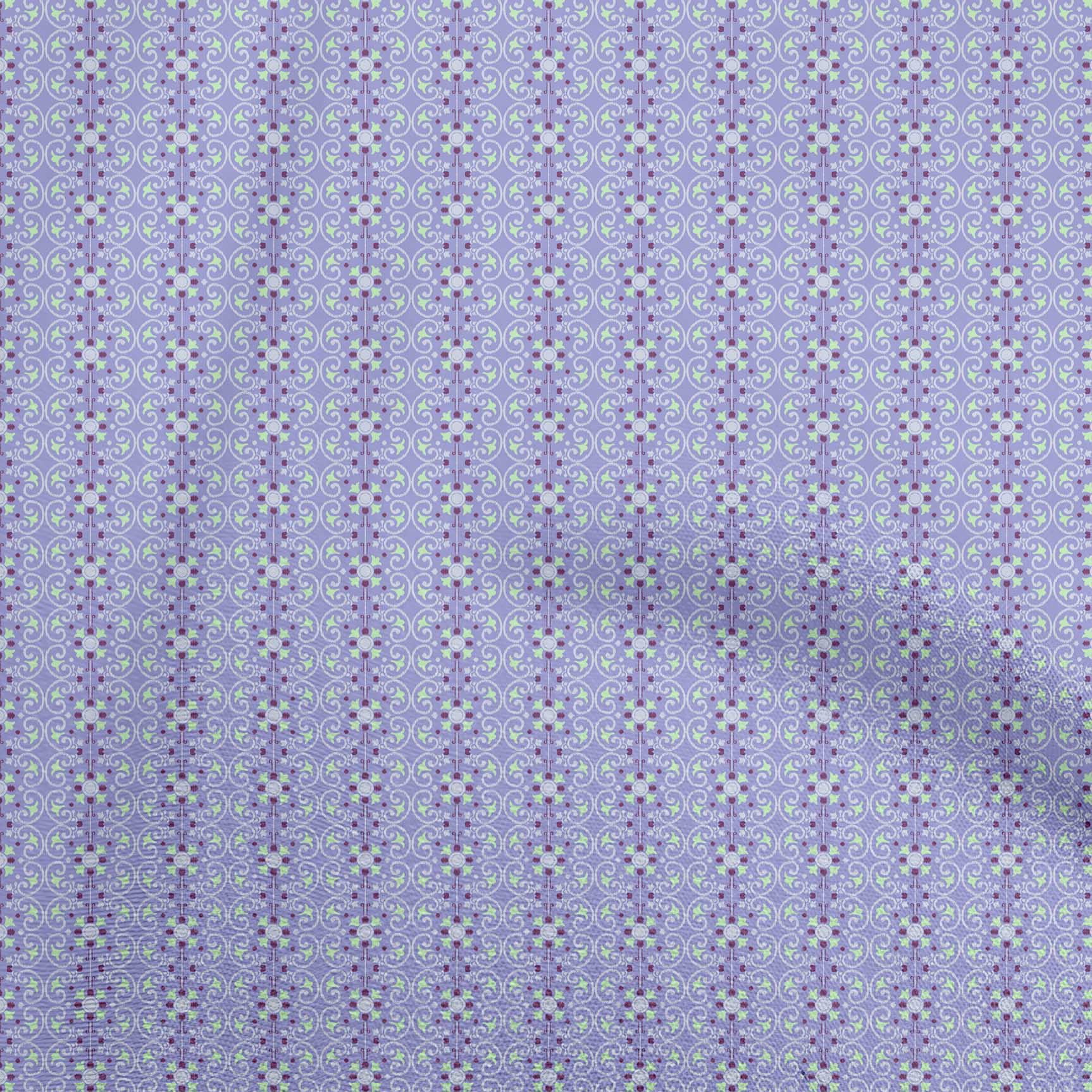 oneOone Viscose Chiffon Amethyst Fabric Asian Ikat Sewing Material ...
