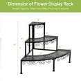 Ironwork Fan-shaped 3-tier Pot Plant Stand, Stair-step Design to ...