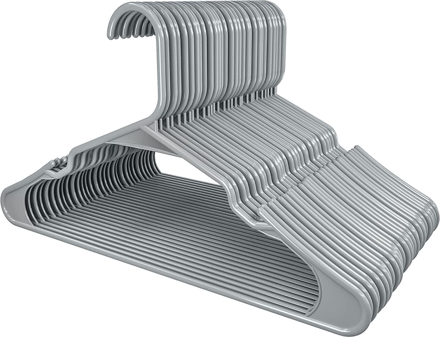 Plastic Hangers Light weight Space Saving Hangers 30 & 50 Pack ...