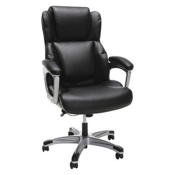 OFM Essentials Collection Executive Bonded Leather Office Chair, Black ...