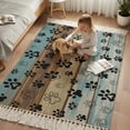 Bedroom Rug Carpet 3'x 5', Cute Dog Claws Washable Floor Carpet with ...