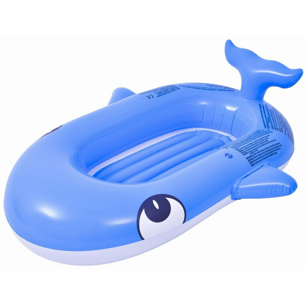 41.5" Inflatable Blue and White Swimming Pool Whale Boat - Walmart.com ...