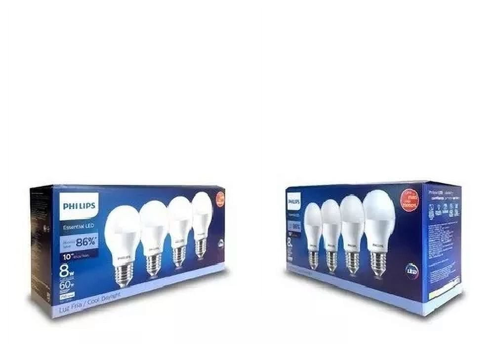 Paquete de 8 Focos LED Philips Essential 8w/60w 6500k | Walmart en línea
