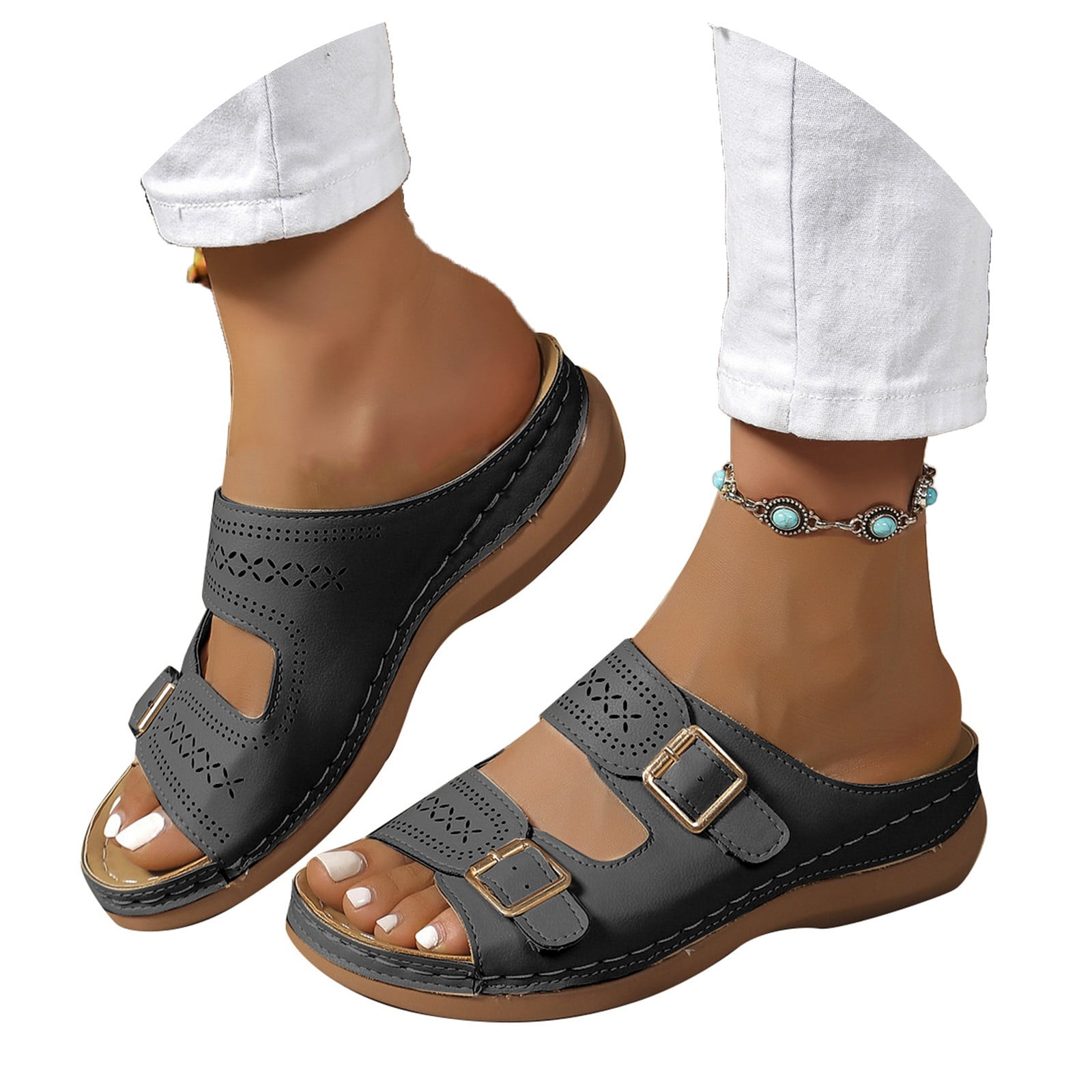 Click here for Fgnfyis Womens Slippers Ladies Open Toe Band Sanda... prices