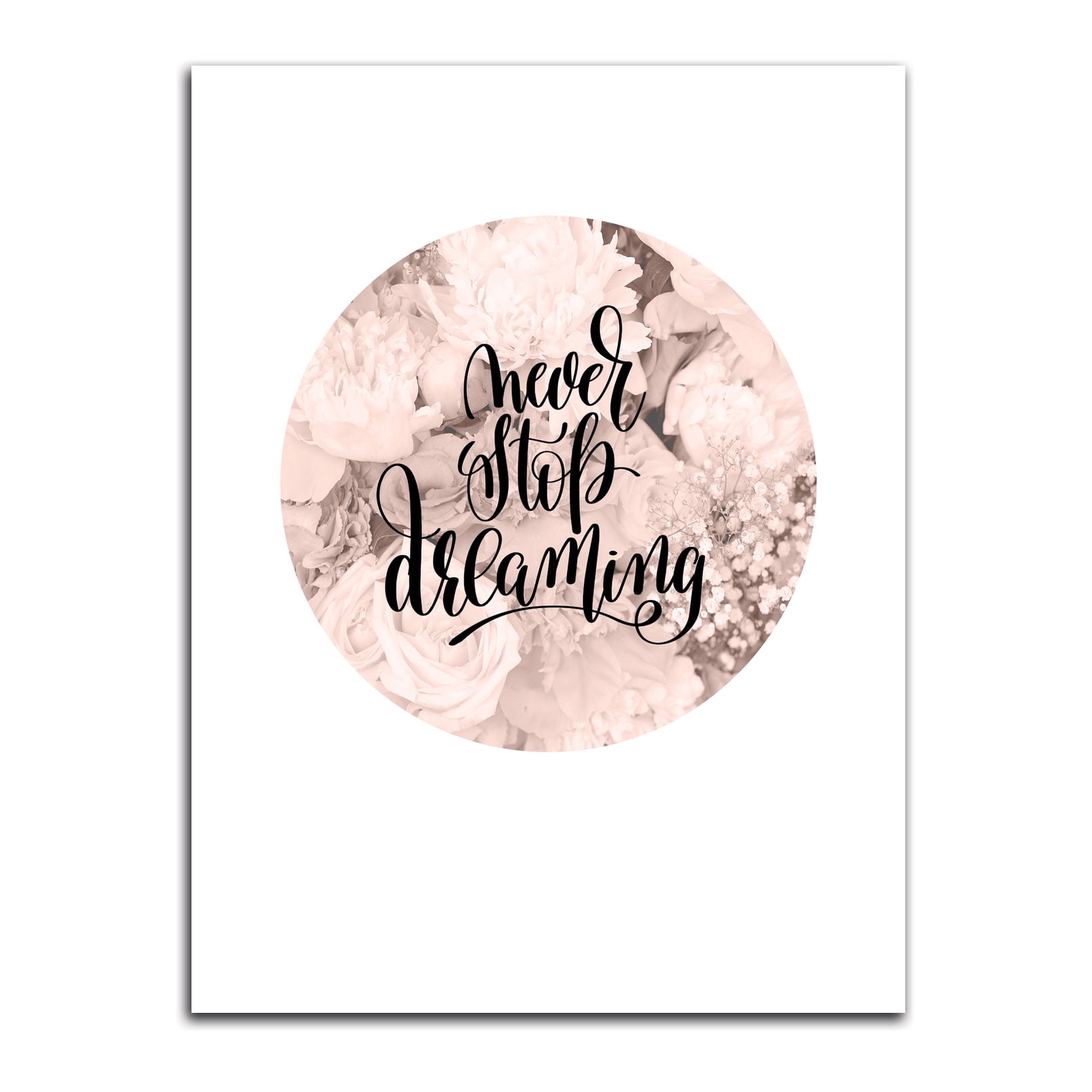 Gango Home Decor Vertical Never Stop Dreaming by TypeLike (Printed on ...