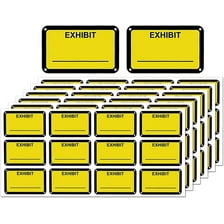 Legal Exhibit Stickers 1X1.65 inch Coded Exhibit Labels for Office ...