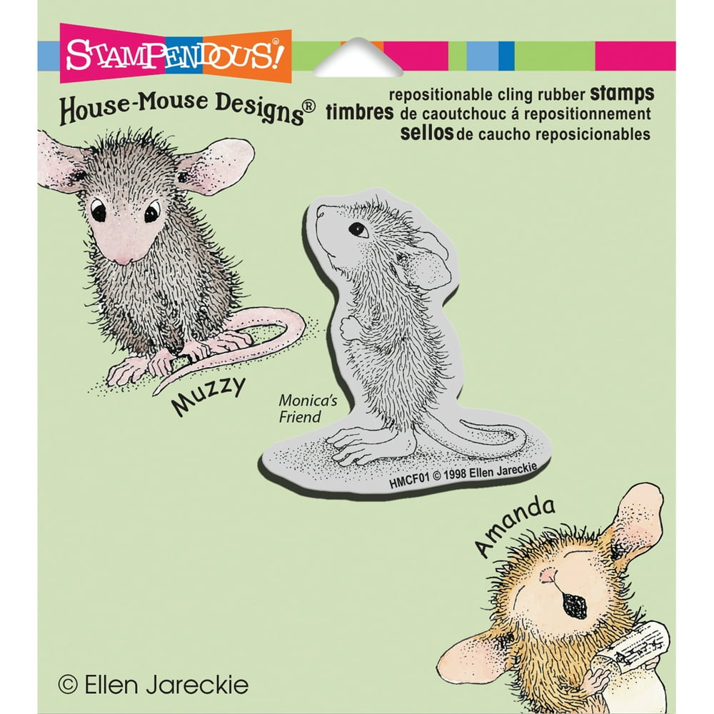Stampendous House Mouse Cling Rubber Stamp, 3.5" x 4" Sheet, Hopeful ...