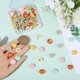 60Pcs Flower Polyester & Alloy Push Pins Map Tacks Marking Pins for ...