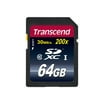 Transcend 64GB SDXC Class 10 UHS-1 Flash Memory Card Up to 60MB/s (TS64GSDU1PE) - Walmart.com