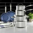 Granitestone Pro 10-Piece Blue Nonstick Cookware Set, Stainless-Steel ...
