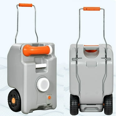 Barker 30-Gallon Tote-Along RV Portable Waste Tank, Rolling Camper Grey ...