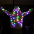 Wirziis Mens Womens LED Flash Light Rave Jacket Baseball Hoodies Sport ...