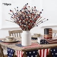 Avdolw American Independence Day Berry Branches Flexible Waterproof ...
