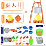 FANL 45-Piece Kids Camping Set - Outdoor Equipment Kit with Tent, Fun ...