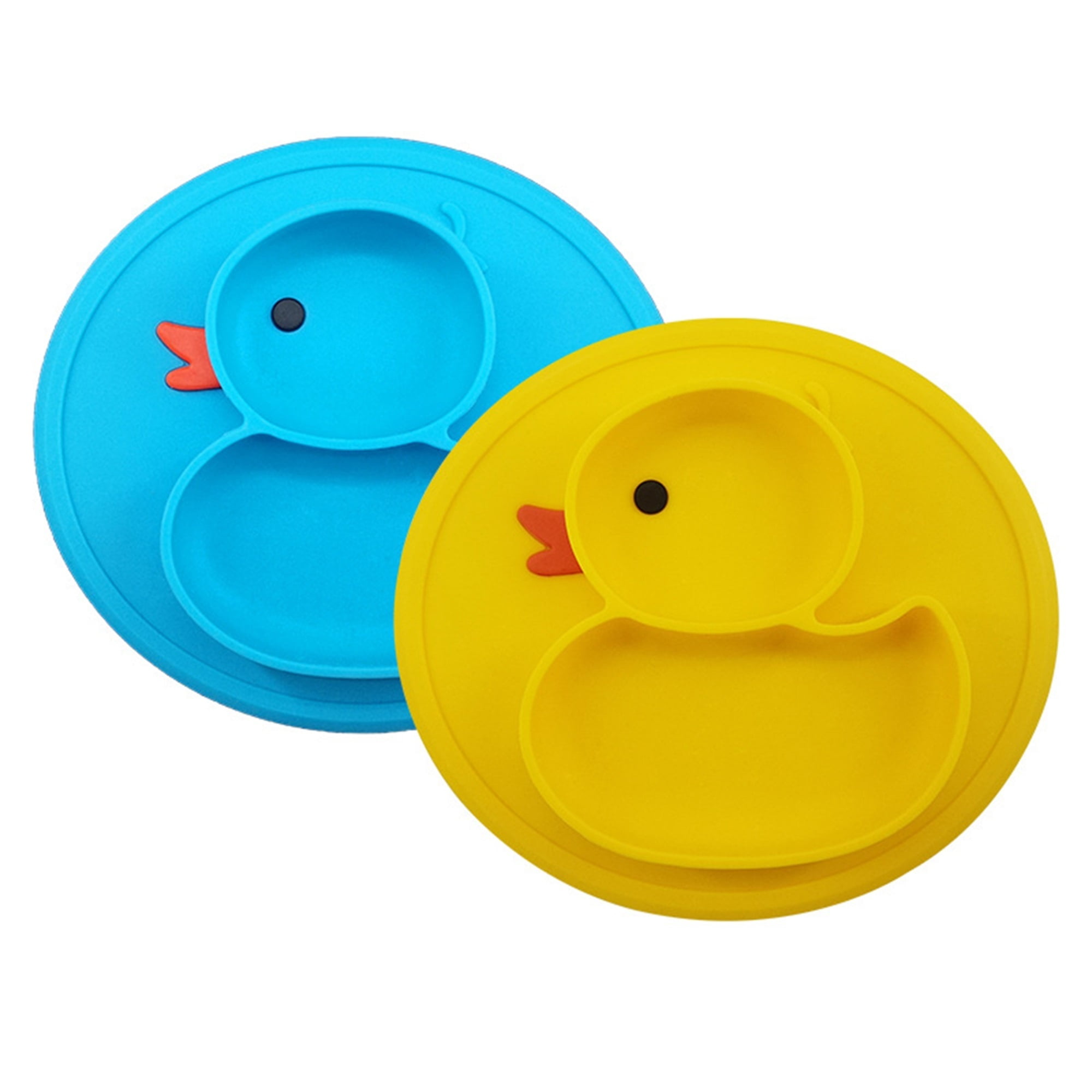 Dinner Plate, Cartoon Duck Silicone Dinner Plate Household Tableware ...
