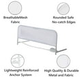 Dream On Me Adjustable Mesh Bed Rail in White, Two Height Levels ...
