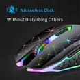 V7 Wireless Gaming Mouse, Rechargeable LED Wireless Mouse Silent ...