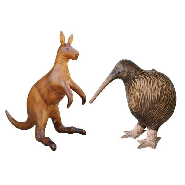 Inflatable Kangaroo Kiwi Bird Animal Toy Party Gift Kids (ROO+KIWI ...