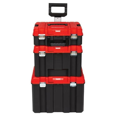 Powerbuilt 26 in Rapid Box Portable Slant Front Tool Box w/Tool Magnets ...