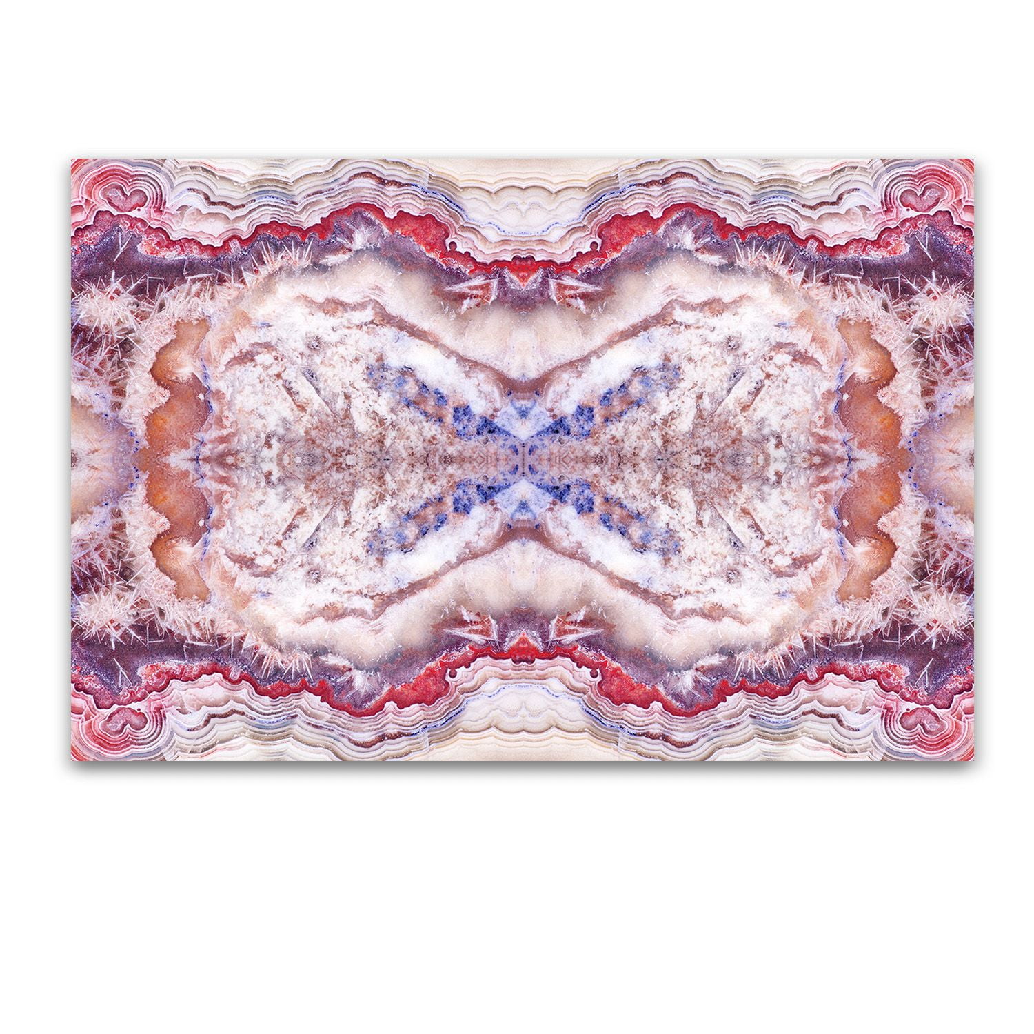 Startonight Tempered Acrylic Glass Wall Art - Abstract Theme Red Agate ...