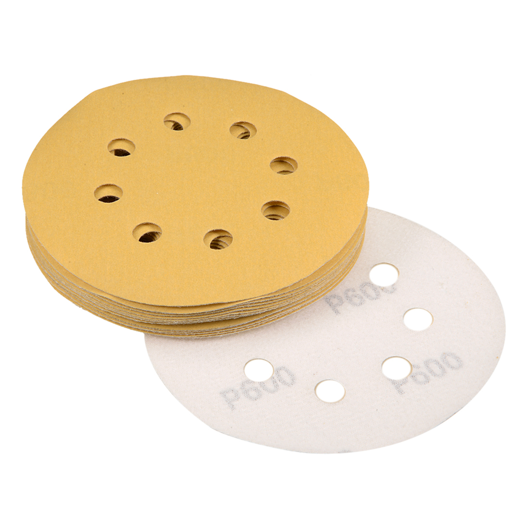 5-inch Sanding Discs, 600-Grits 8-Holes Hook and Loop Wet Dry Sandpaper ...