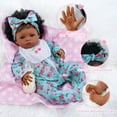 RSG 17 Inch Reborn Baby Dolls with Bassinet Black African American Soft ...