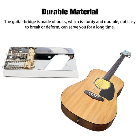 pitrice Chrome 6 String Electric Vintage Guitar Bridge Brass Saddle ...