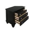 Black Finish 3-Drawer Nightstand | Great for Bedroom Organization and ...