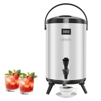 Insulated Beverage Dispenser, Stainless Steel, 15L Capacity, Cold and ...