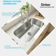 Sinber 30" Undermount Single Bowl 304 Stainless Steel Kitchen Sink ...