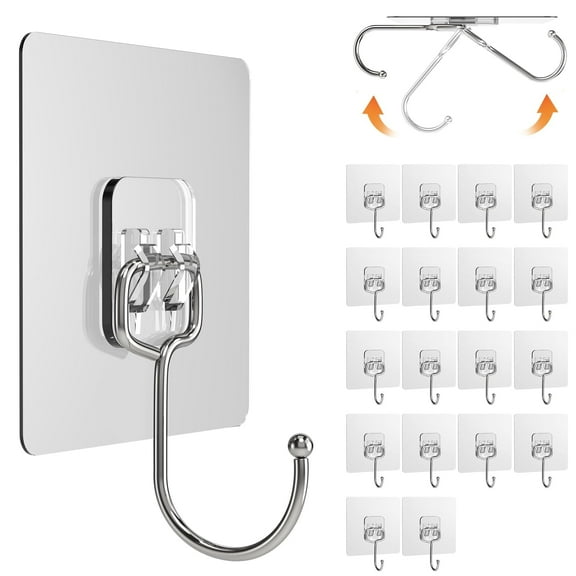 2024 Heavy Duty Adhesive Hooks for Walls | No Drill No Nails Picture ...