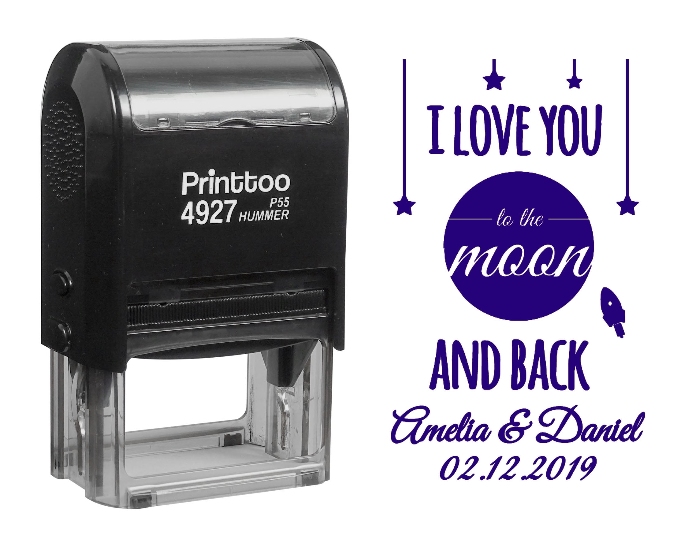 Printtoo Office Stationery Heavy Duty Dater Stamp With Paid By Text Date Self Inking Rubber ...