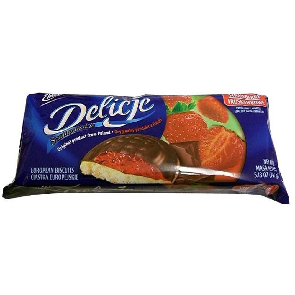 Delicje European Biscuits, Strawberry, 147g - Walmart.com - Walmart.com